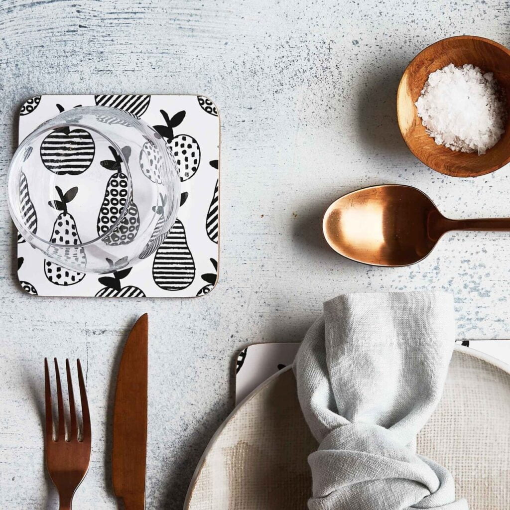 Apples and Pears Cork Backed Coasters | Sets of 4 - My Hygge Home